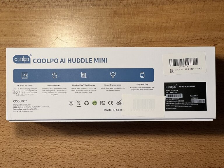 【COOLPO AI HUDDLE MINI レビュー】圧巻の110°広角レンズで映せる範囲が超広い！4K高画質で人物をAIで追尾するハイ ...