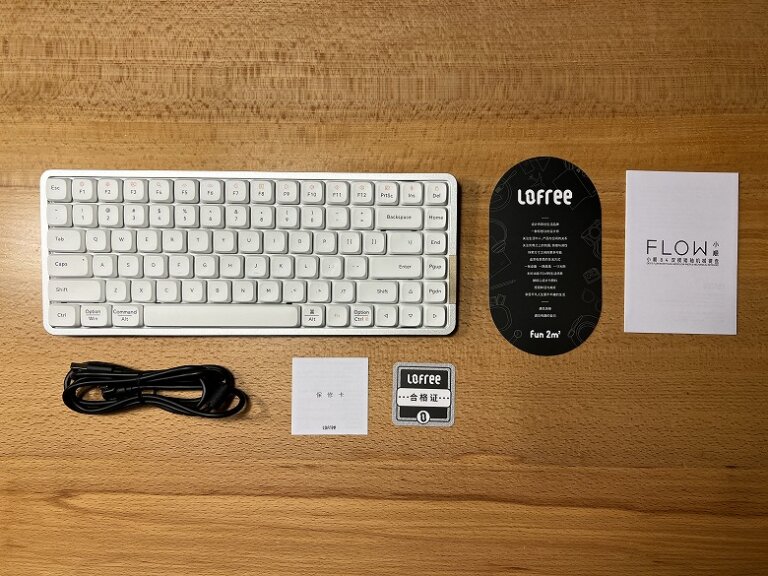 【Lofree Flow レビュー】薄くて静かの究極系！アルミニウム合金とPBTキーキャップの高い質感が魅力的なロープロファイルメカニカルキーボード | ガジェルバ